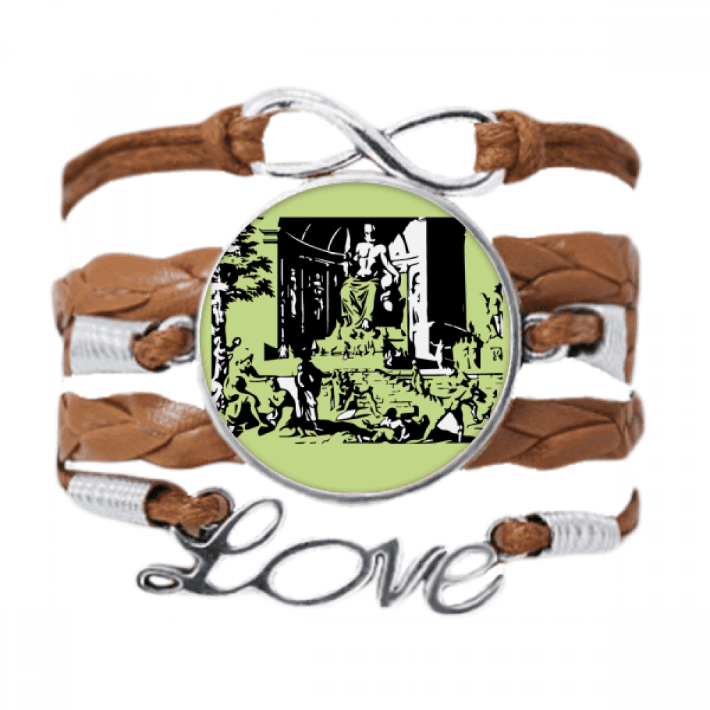 statue god art deco fashion bracelet love chain ornament wristband ...