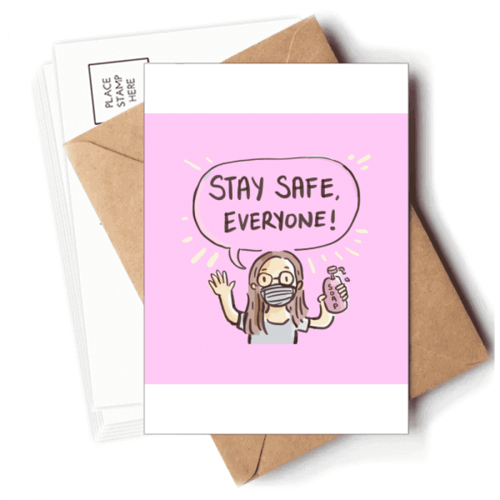 stay safe every facehead respirator Postcards Envelopes Blank Note ...