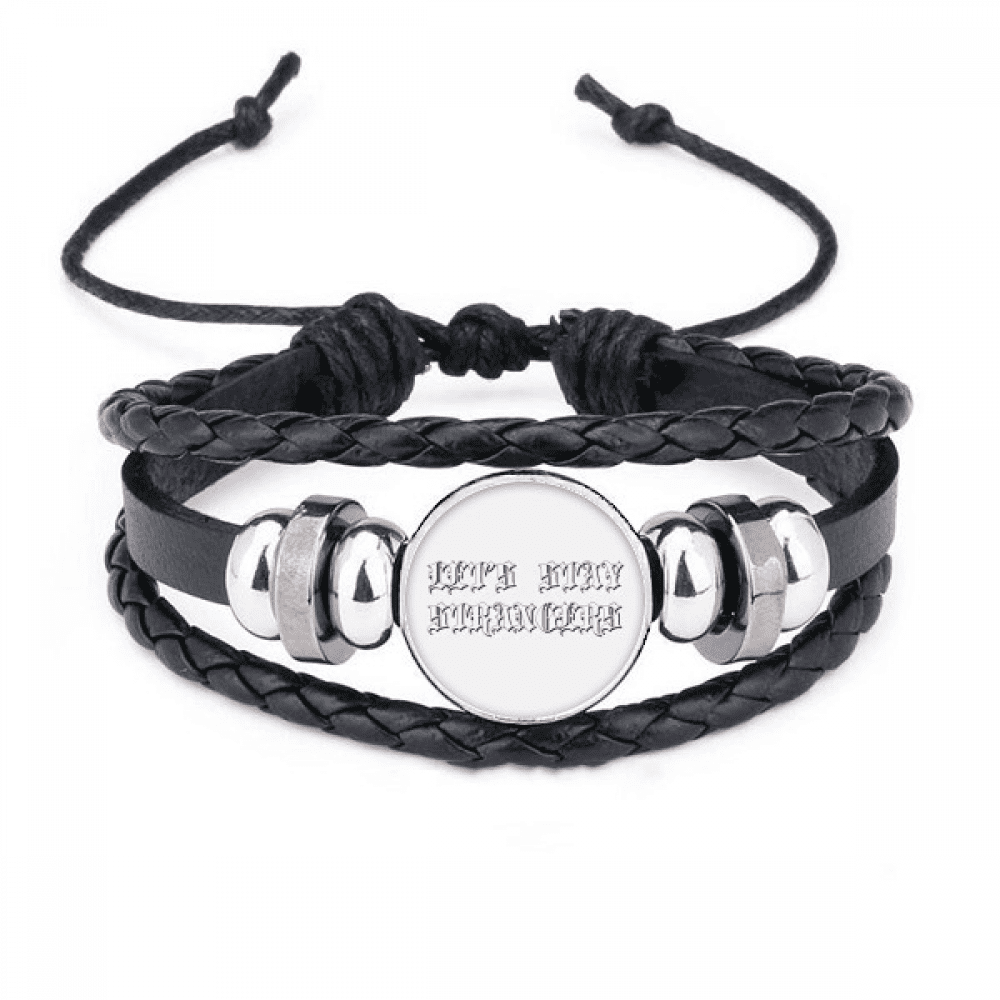 stay strange invitation art deco fashion bracelet braided leather woven ...