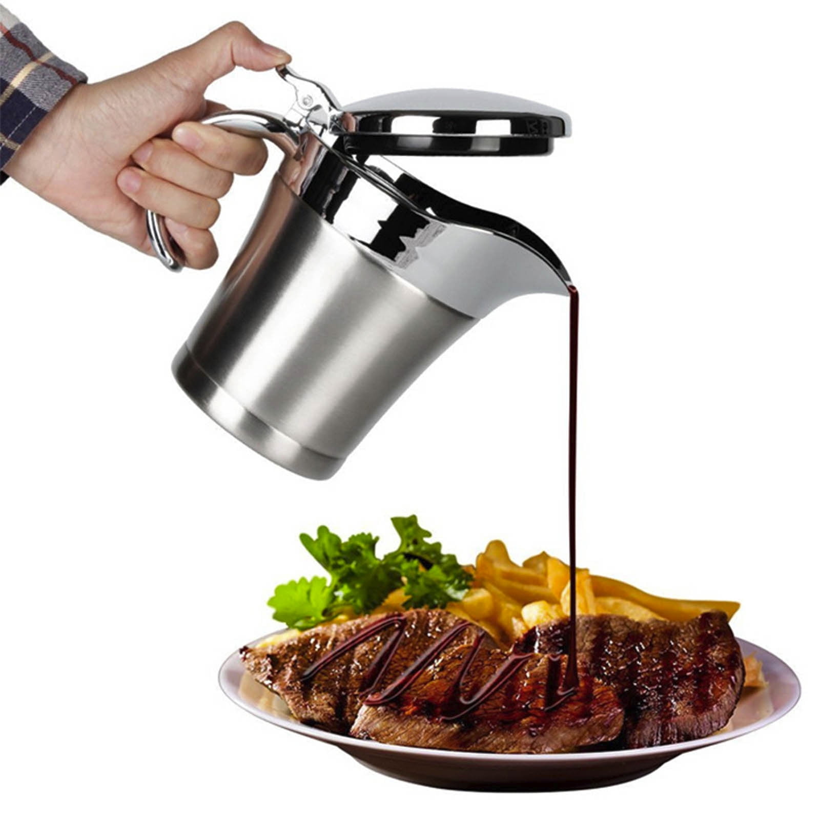 steak Pot, Stainless Steel Double Insulated Pot, 2-in-1 Design, Safe ...