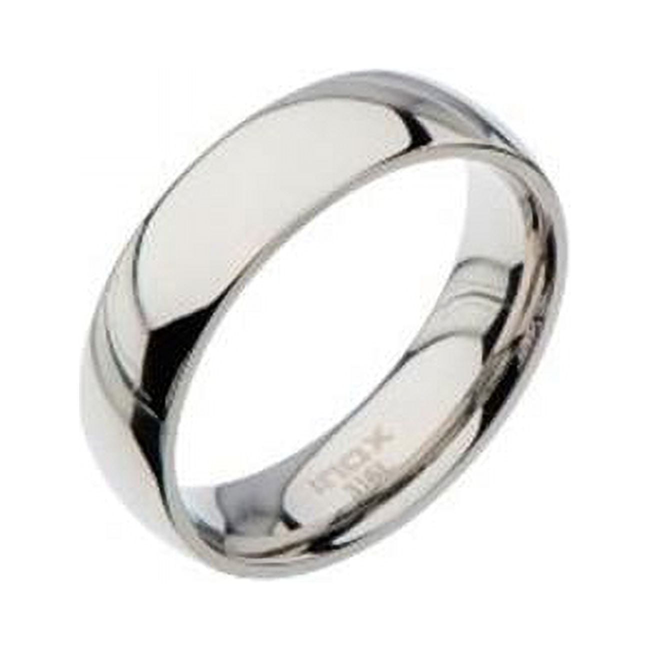 steel art men's stainless steel 6mm classic wedding band with high ...