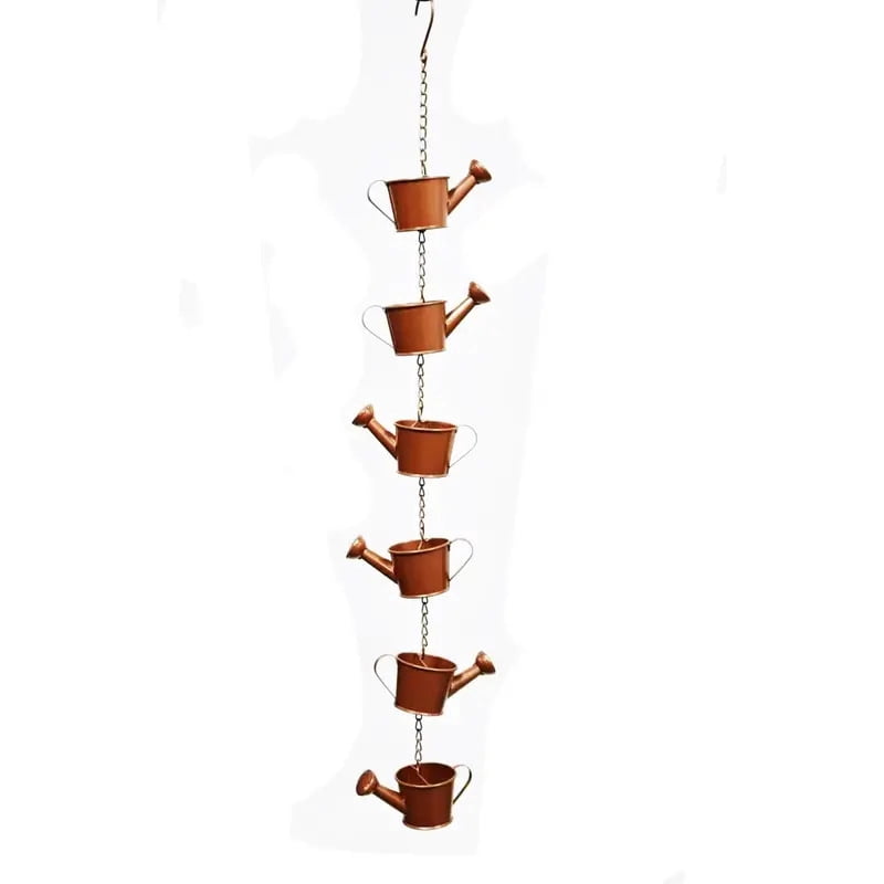 steel leaf rain chain for mom metal outdoor wind chime decoration ...