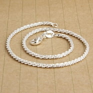 Fine Jewelry Adjustable Diamond Cut Tennis Sterling Silver Ankle ...