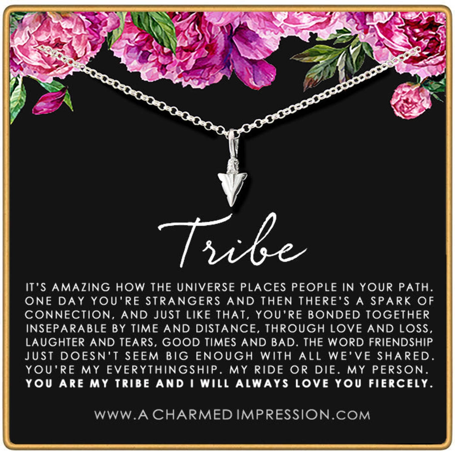 sterling-silver-arrowhead-necklace-best-friend-tribe-necklace-soul ...