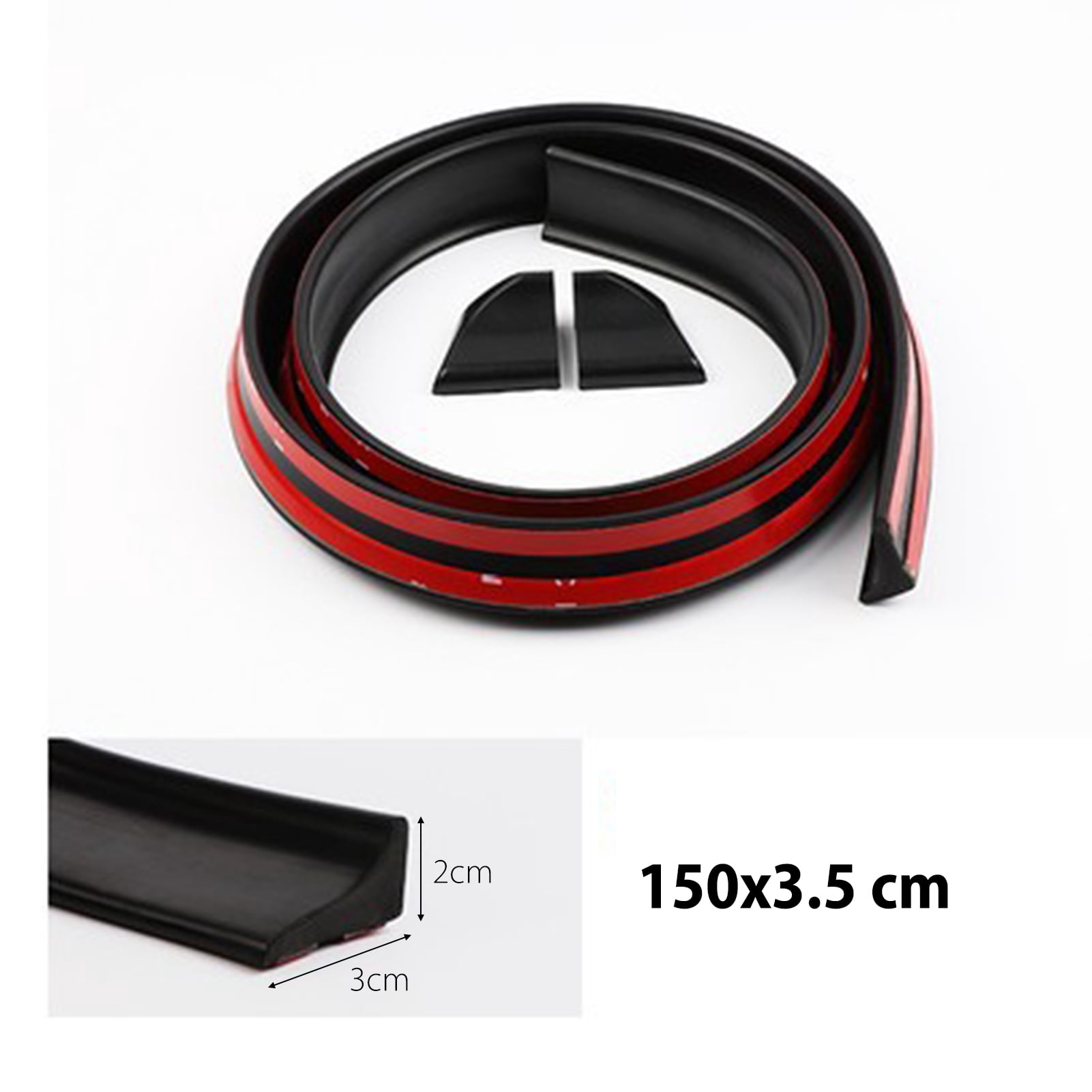 sticker,Fiber Bar Rubber Lip Universal Car Rear Carbon Rear Roof Lip ...