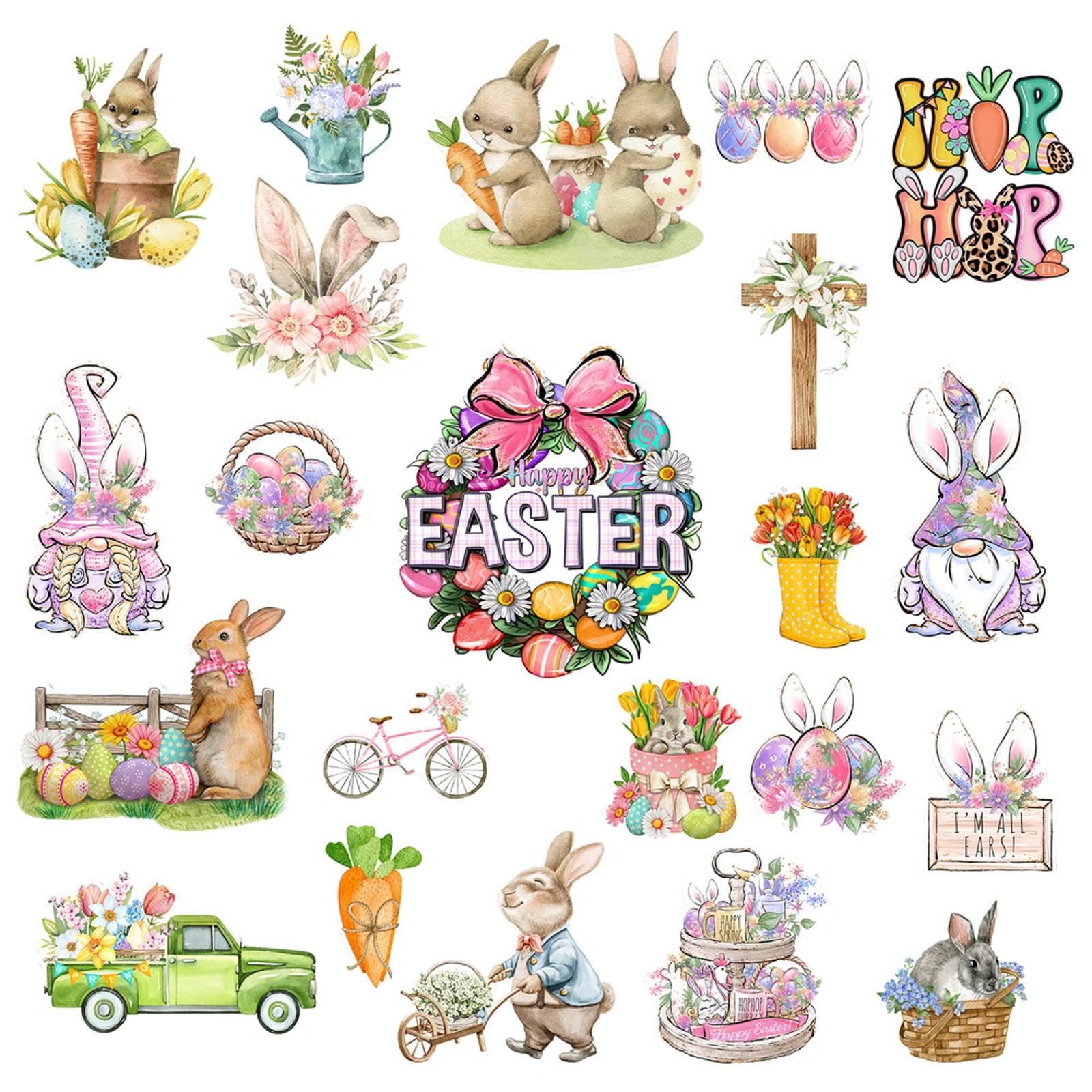 stickers books water cups weed stickers EASTER Sticker Watercolor ...