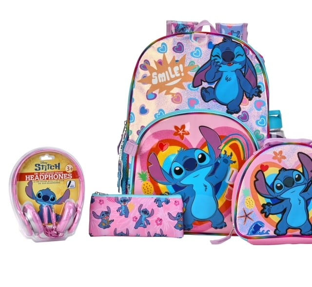 stitch 6-Piece Backpack Set - Blue - Walmart.com