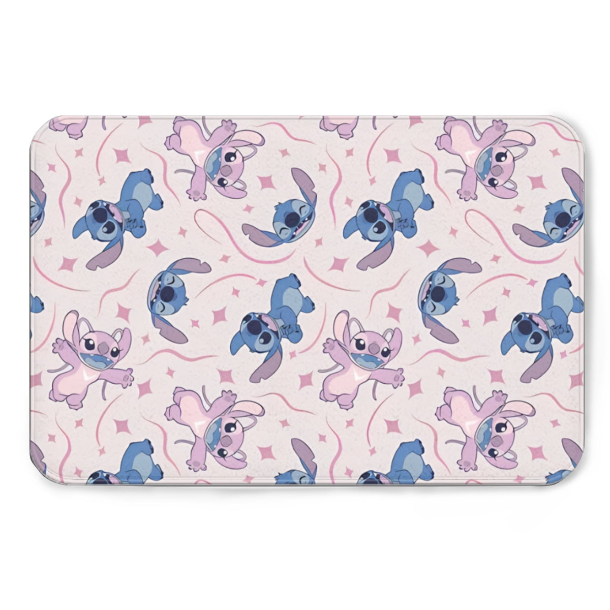 stitch Cartoon Area Rug Cute Bedroom Decorative Round Rug Carpet Super ...