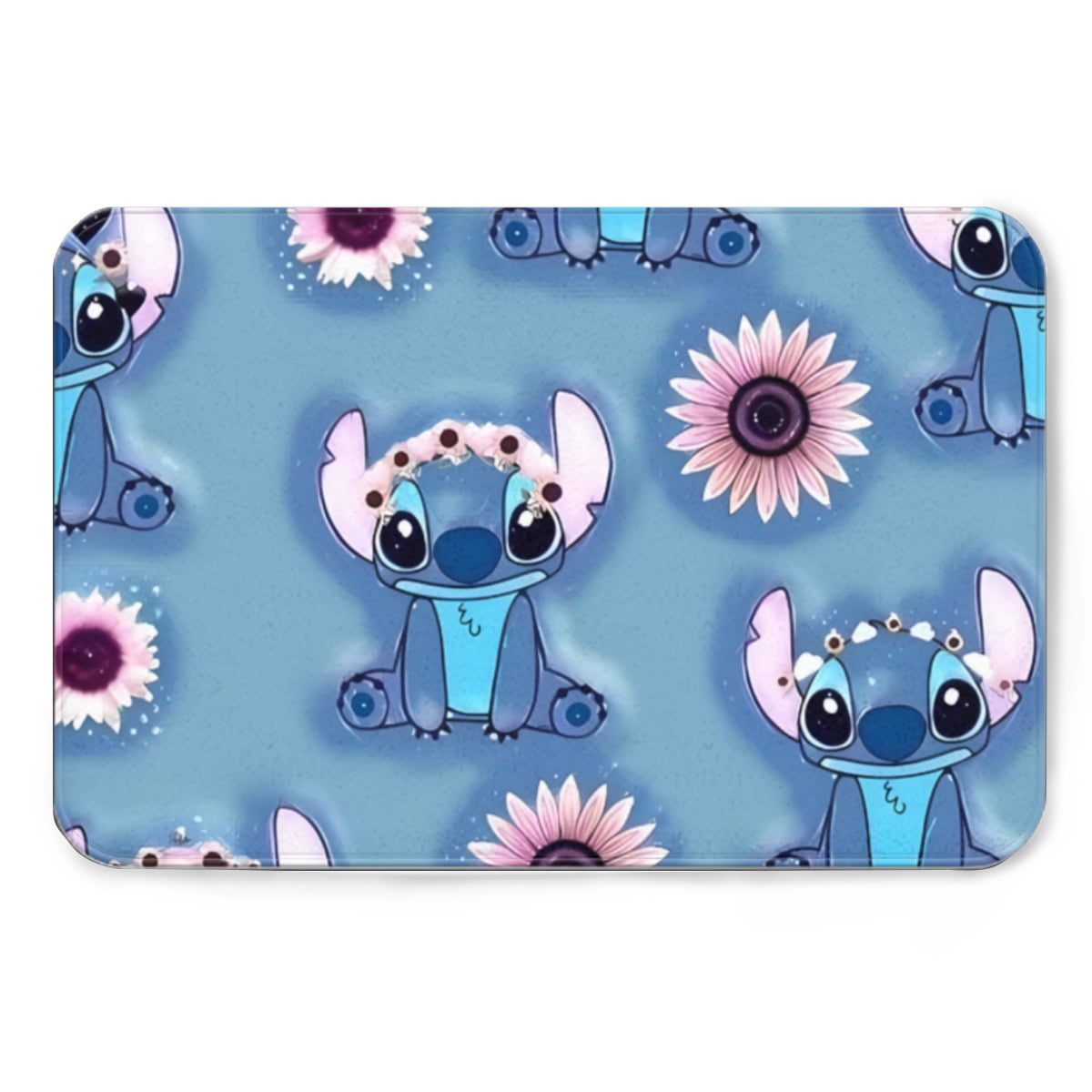 stitch Cartoon Area Rug Cute Bedroom Decorative Round Rug Carpet Super ...