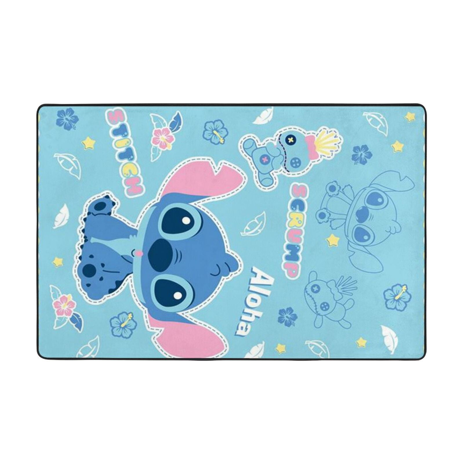 stitch Gamer Rug Room Non-Slip Gaming Rug Cool Graffiti Gaming Carpet ...