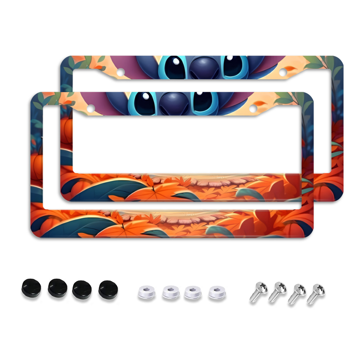 stitch Halloween Thanksgiving License Plate Frame (2 Pieces) Cute ...