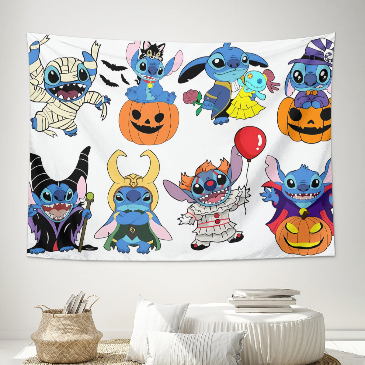 stitch Halloween Thanksgiving TapestryMulti-size tapestries Christmas ...