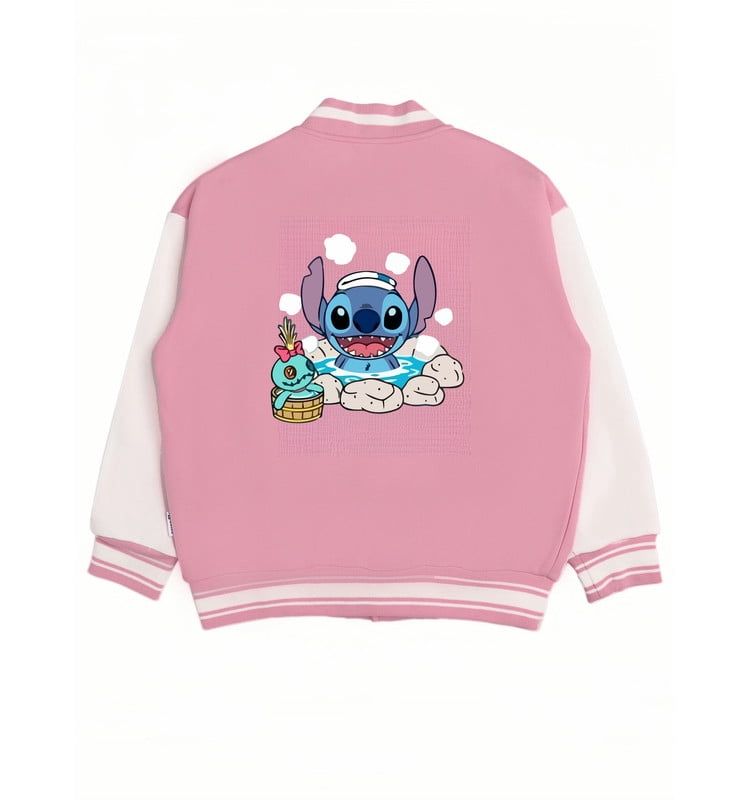 stitch Kids Baseball Jackets Boys and Girls Varsity Coat Buttons ...