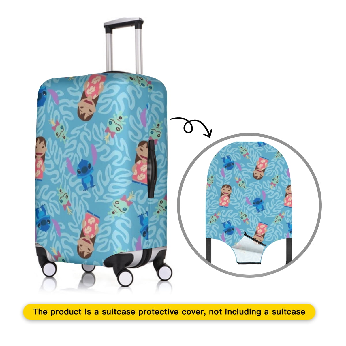 stitch Travel luggage cover polyester luggage protection cover washable ...