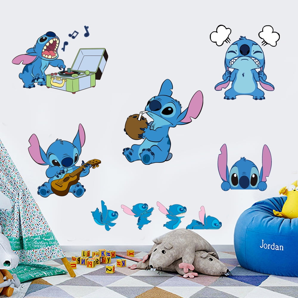 stitch wall stickers Pink Kids Wall Decals Peel and Stickers for stitch ...