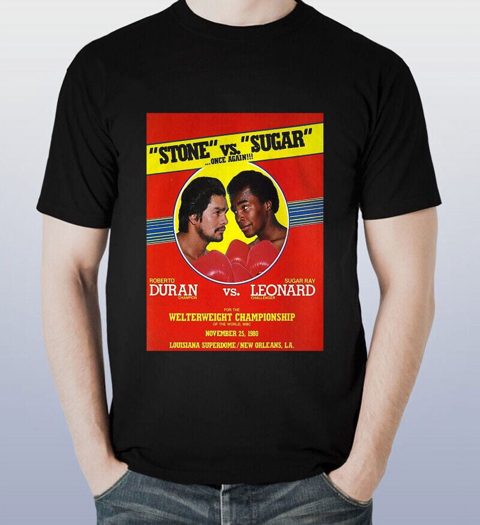 stone vs sugar duran vs leonard Short Slevee Black T-Shirt - Walmart.com