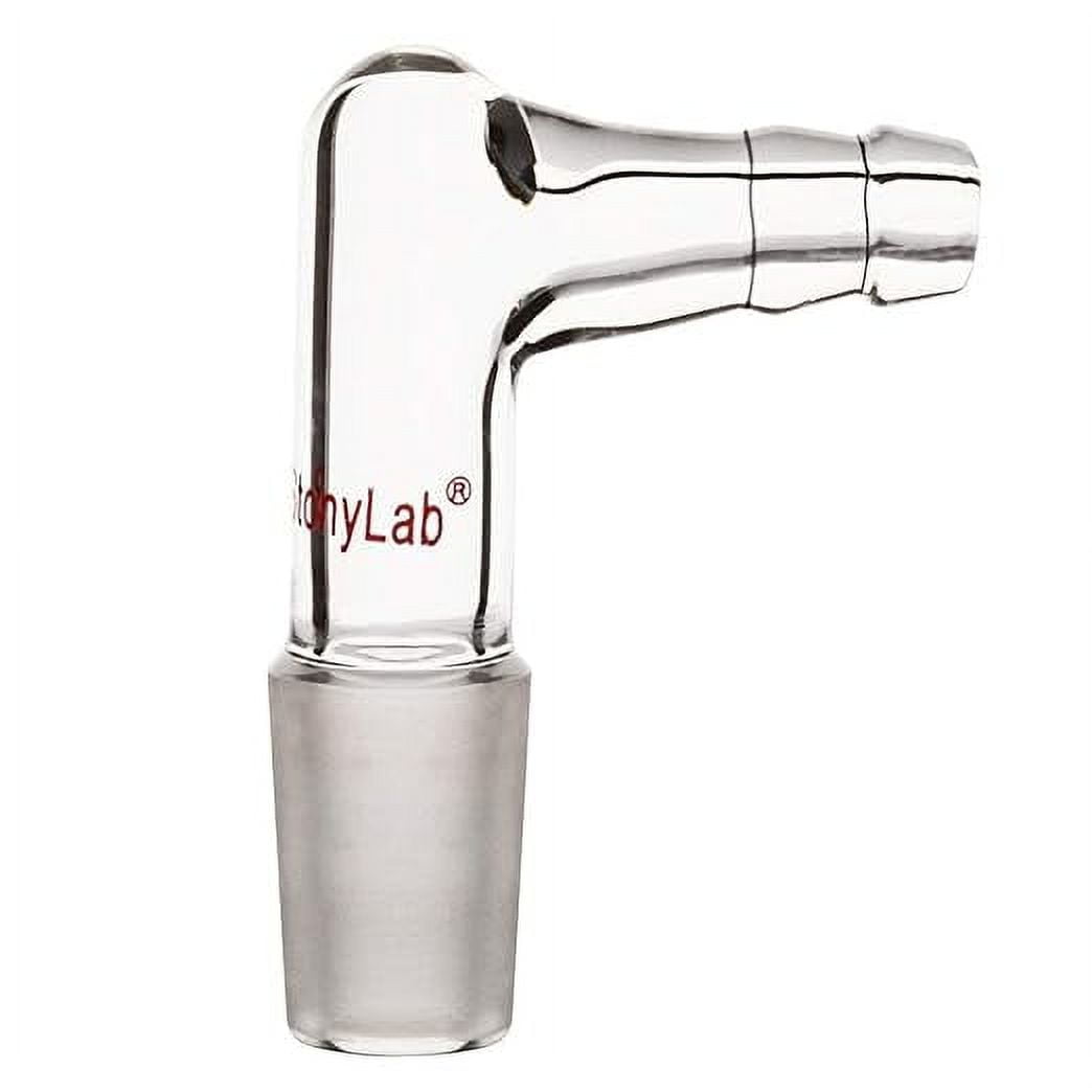 stonylab Glass 90 Degree Vacuum/Gas Adapter, Borosilicate Glass Bent ...
