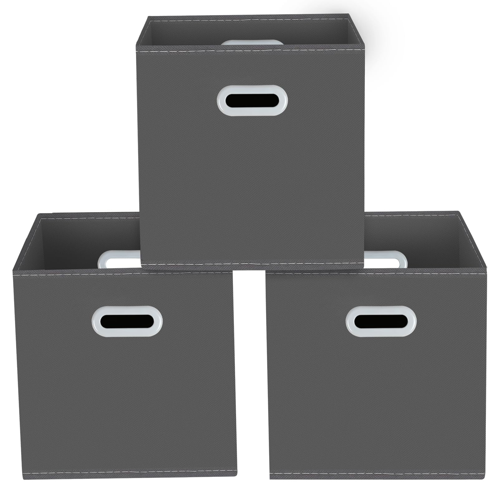 Fabric Storage Cubes with Handles, Foldable Cloth Organizer Bins for ...