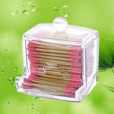 Clear Acrylic Cotton Swab & Cotton Pad Q tip Storage Holder - Walmart.com