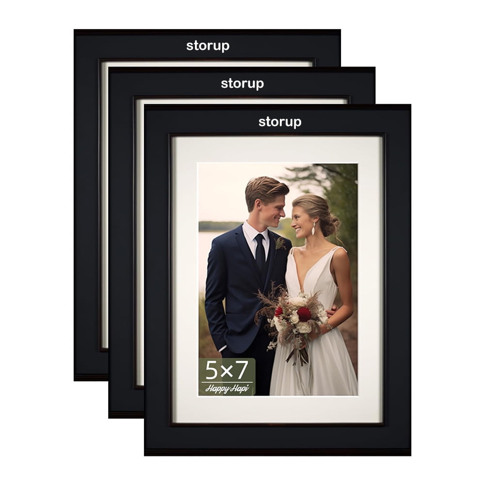 storup Picture Frame 2 Pack - Rustic Wooden Photo Frames with Walnut ...