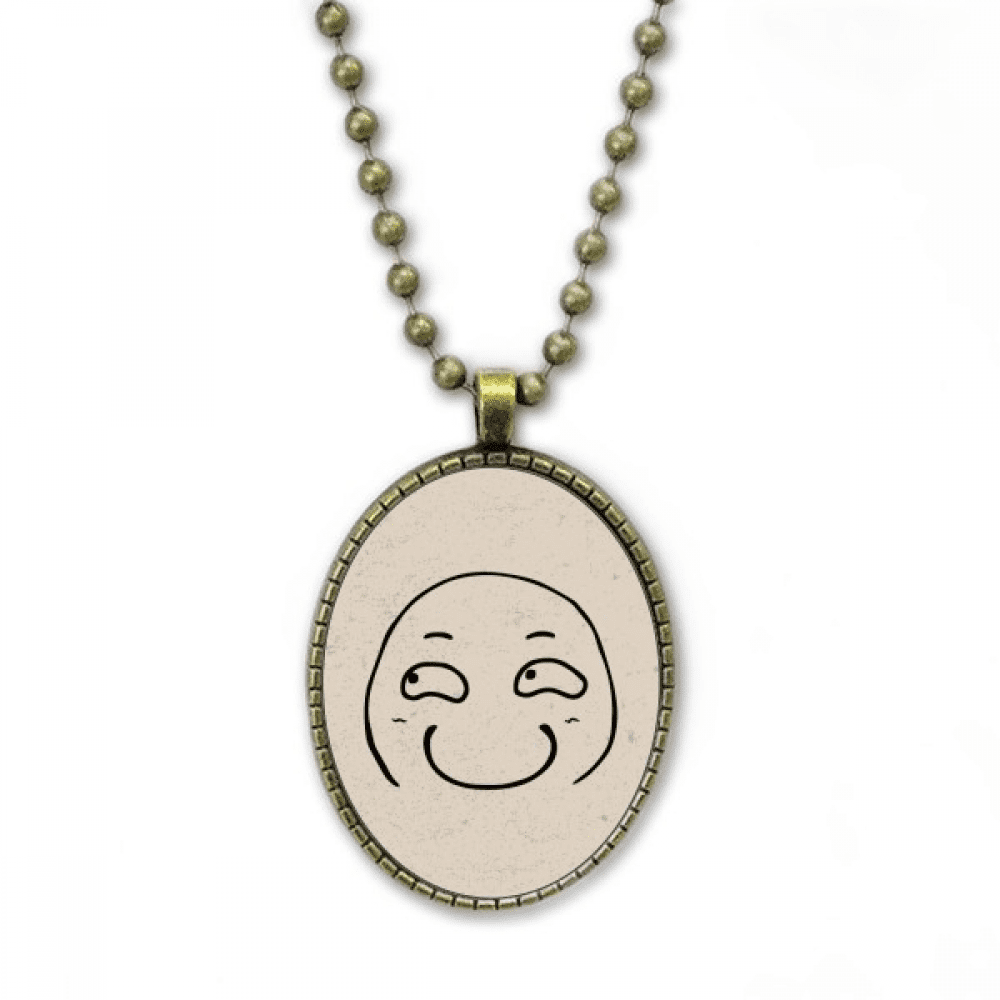 strabismus srk black fpattern necklace vintage chain bead pendant ...