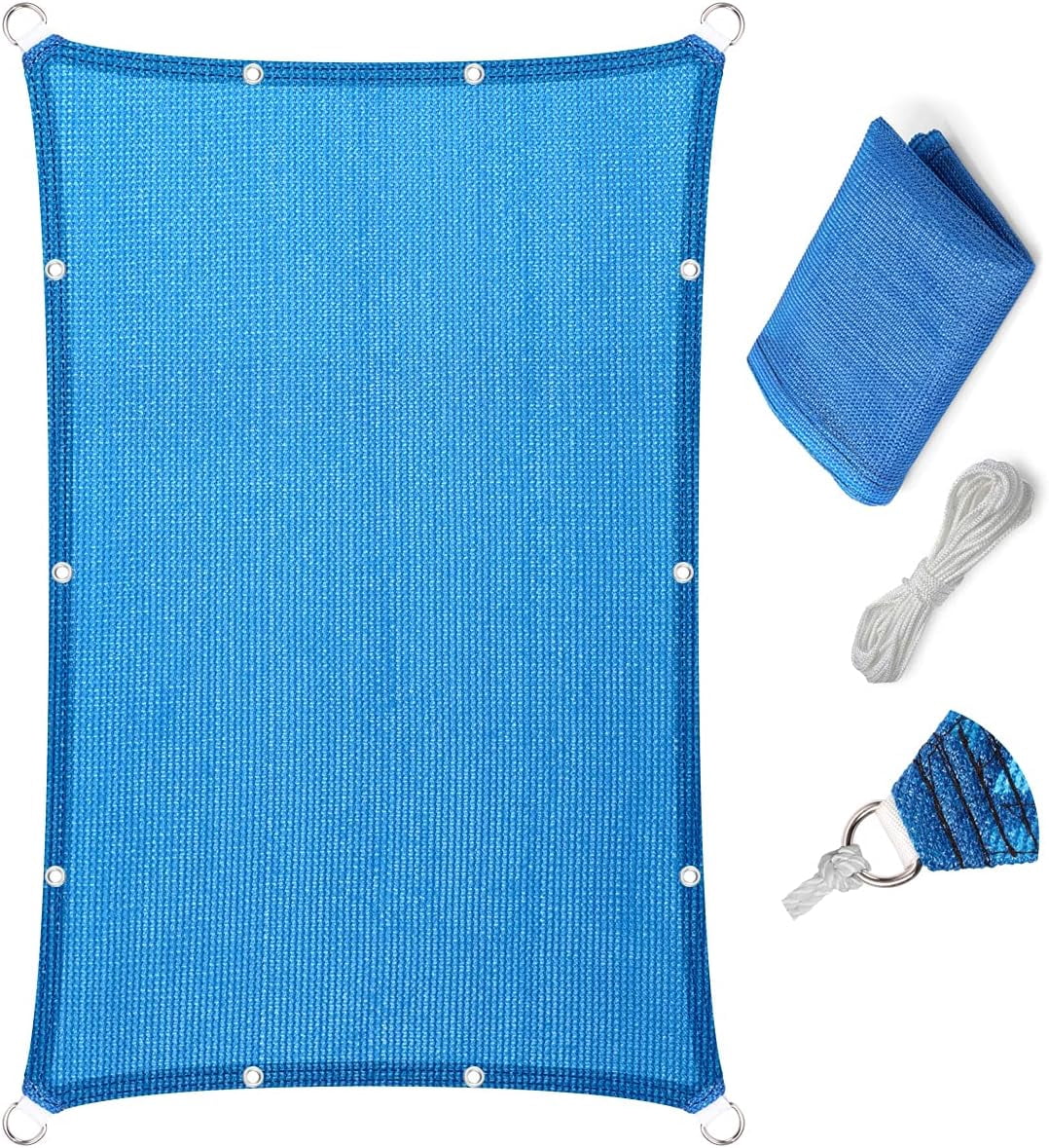**straight flat edge sun shade sail with grommets, pergola shade cover ...