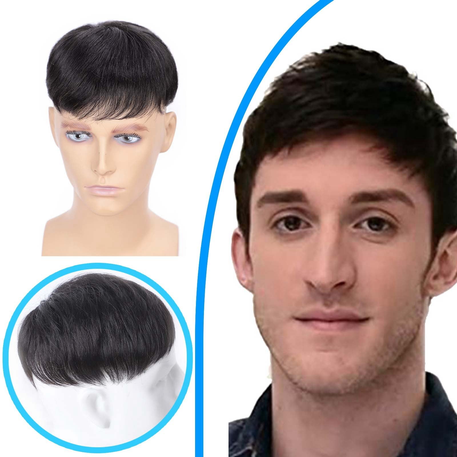 straight wig for women real human hair wigs grey lightweight no glue ...