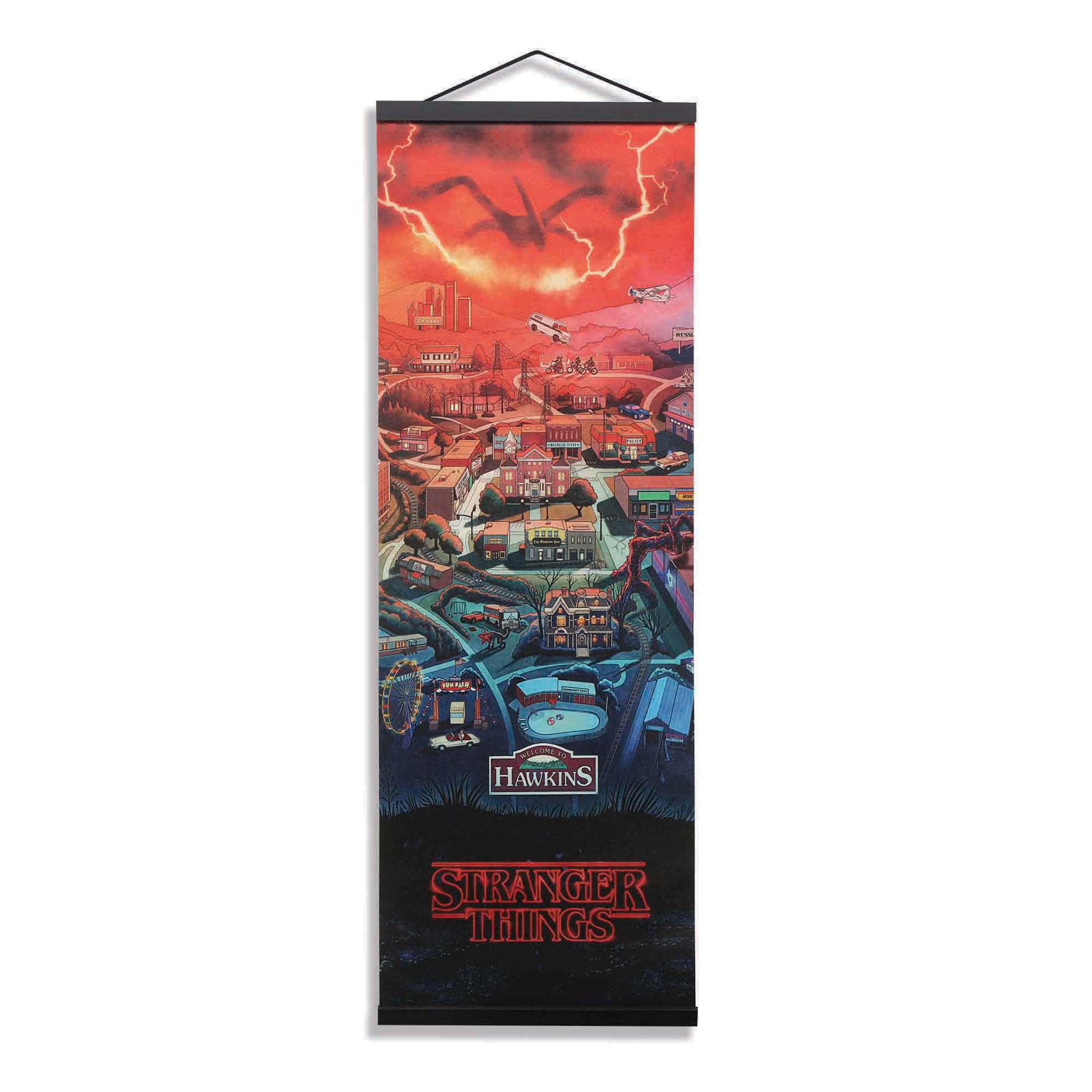 Netflix Stranger Things Hawkins Canvas Wall Banner - Walmart.com