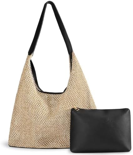 straw beach bags for women- beach bags for women, mesh tote bag leather ...