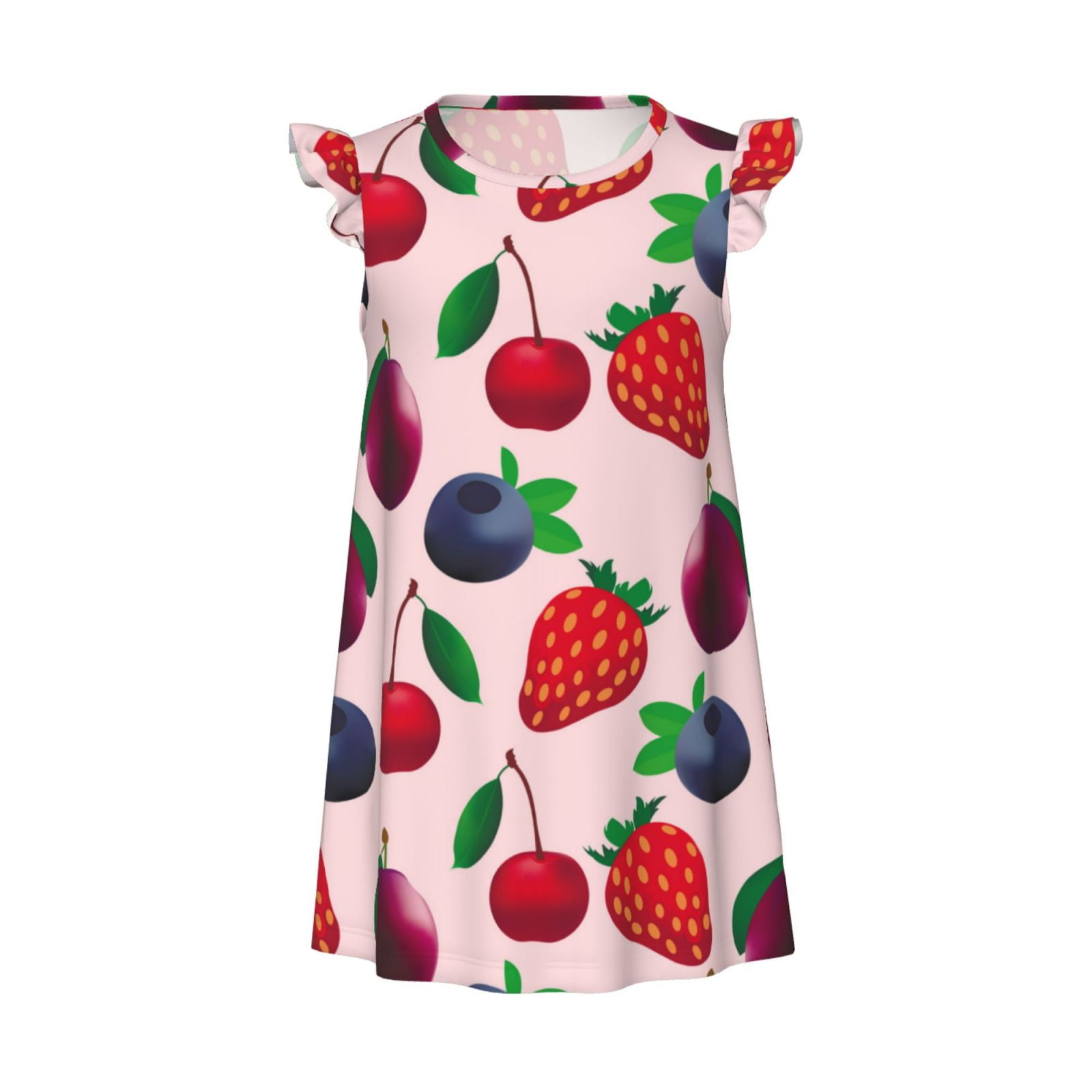 strawberry Blueberry design Girls Nightgowns, Pajamas for Girls, Soft ...