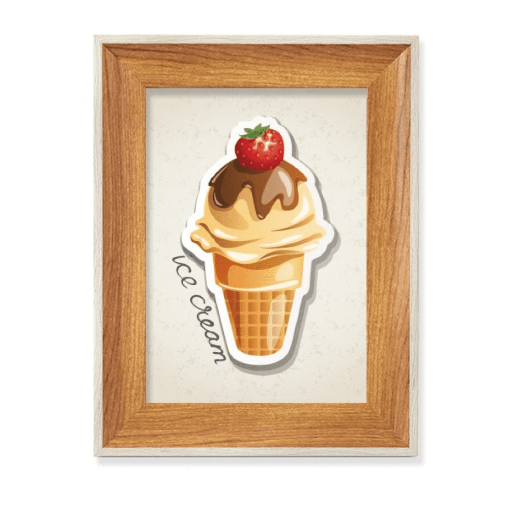 strawberry chote sweet ice c desktop wooden photo frame display picture ...
