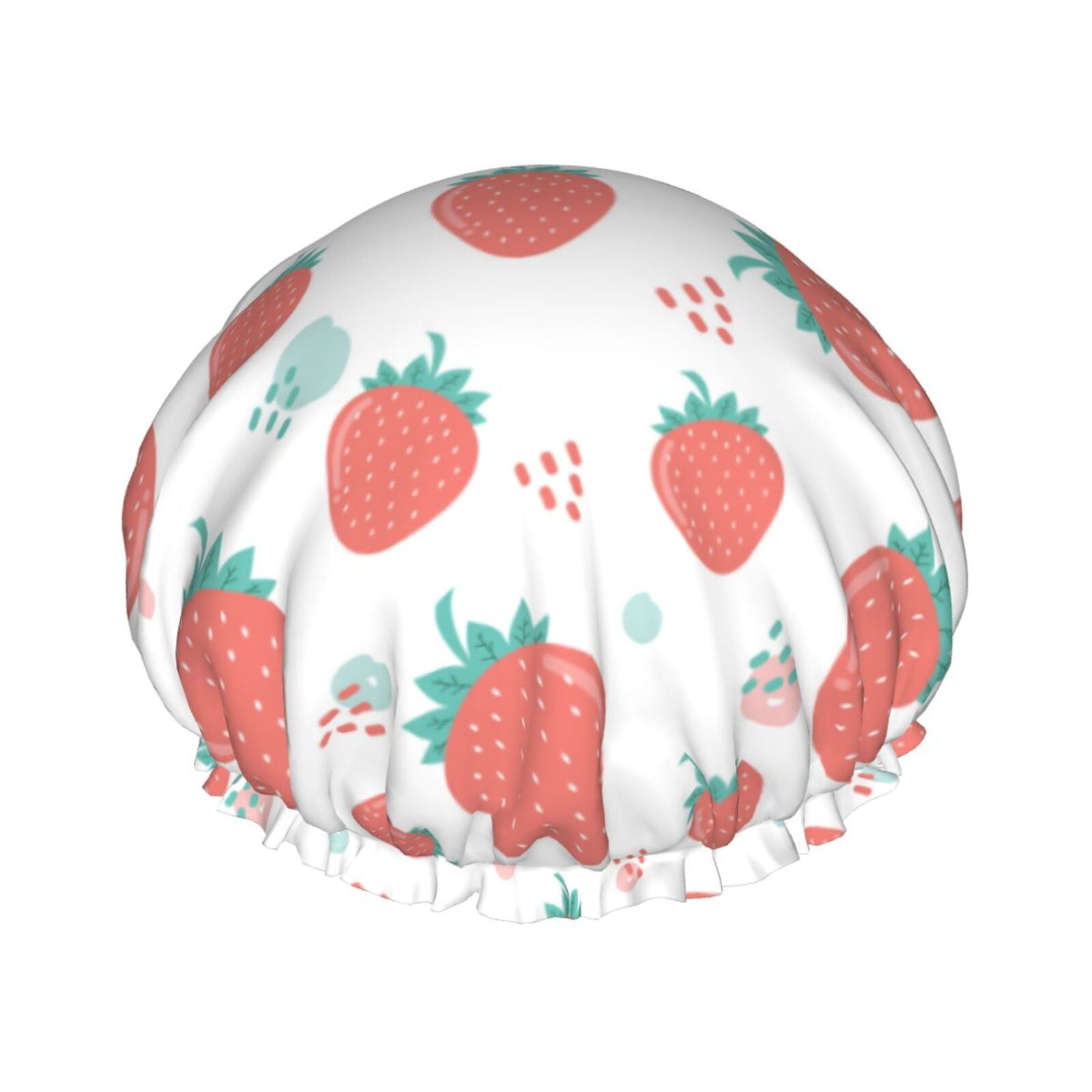 strawberry cute pattern Shower Cap, Reusable Bath Hair Hat for all Hair ...