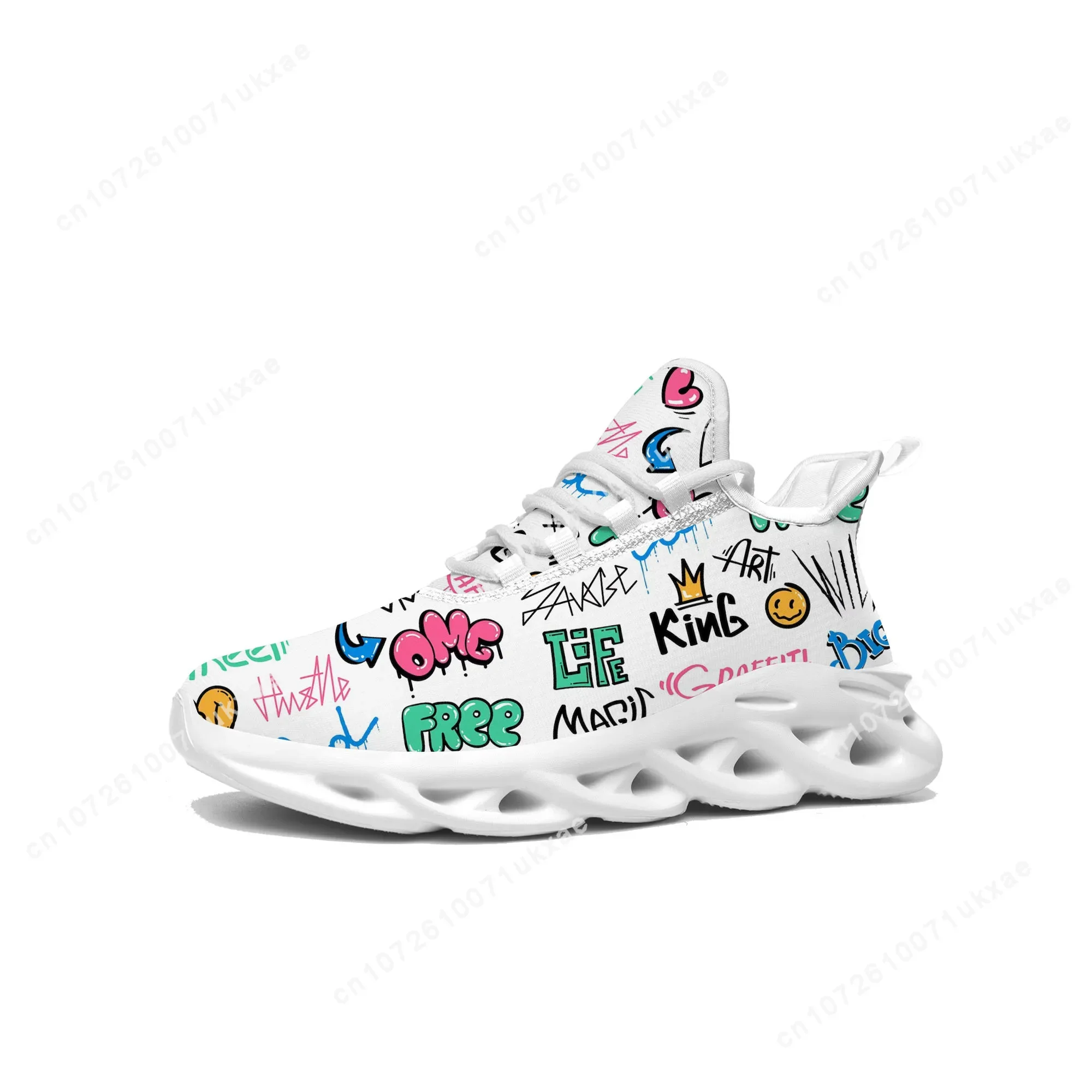 street art graffiti Flats Sneakers Mens Womens Sports Running Shoes ...