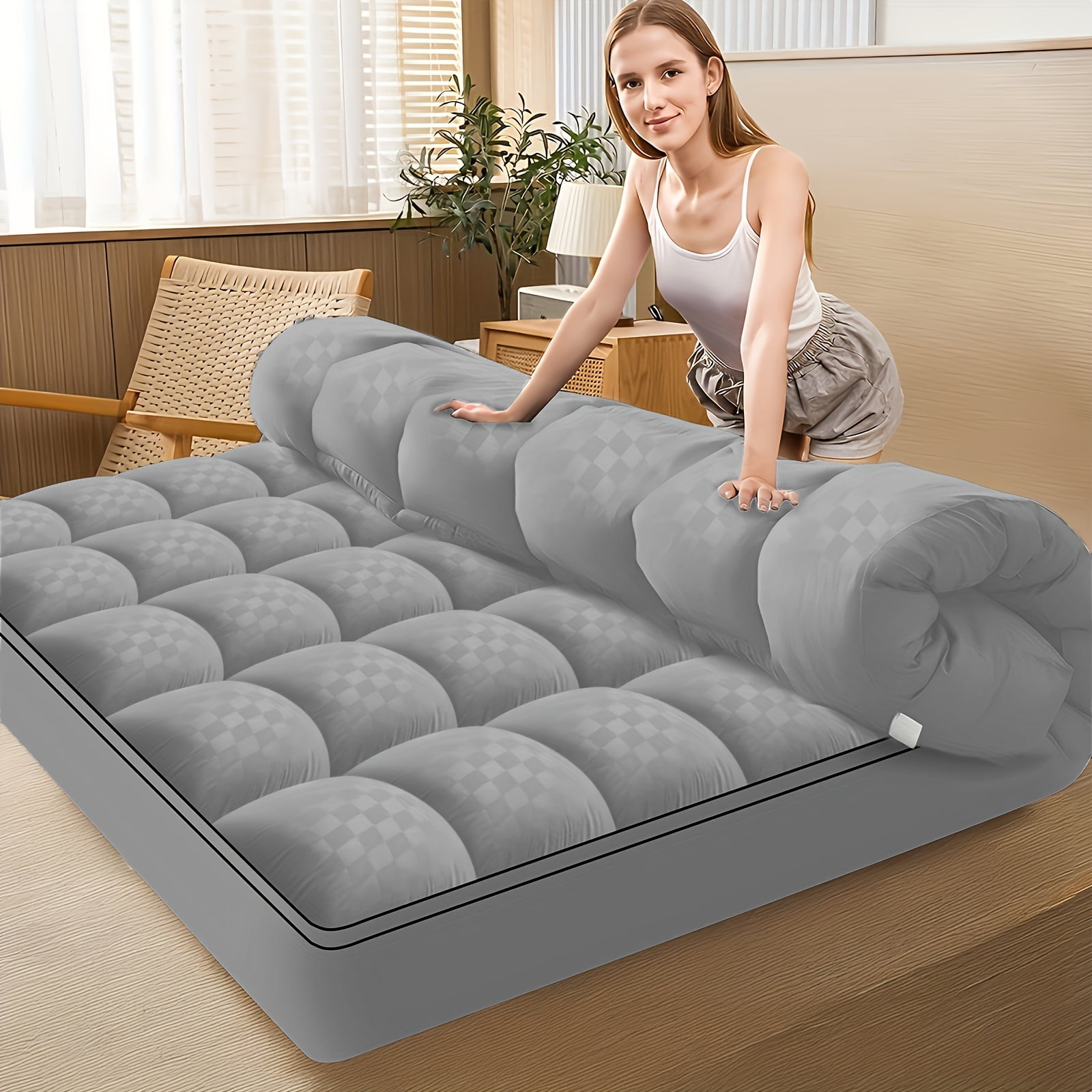 strong store Cooling Mattress Topper- 1000GSM Breathable, Fluffy ...
