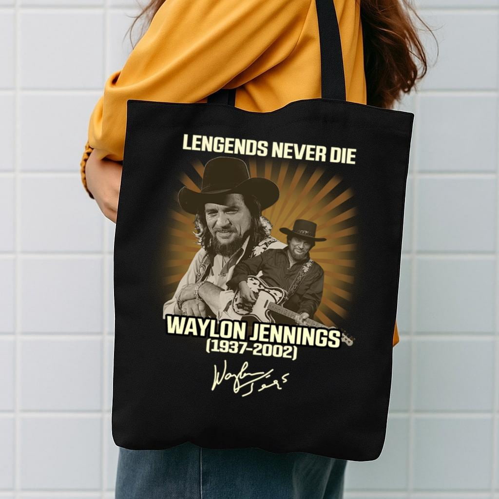student Bags, Waylon Jennings Legend Never Die Bag Waylon Jennings Tote ...