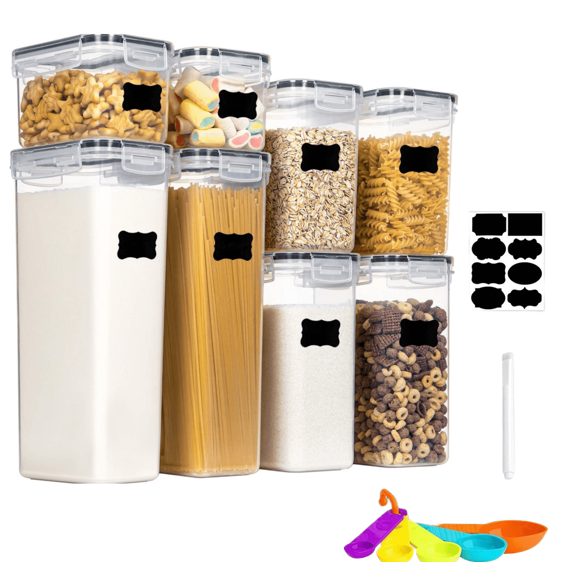 stusgo 8 Pack Airtight Food Storage Containers with Lids, BPA Free ...