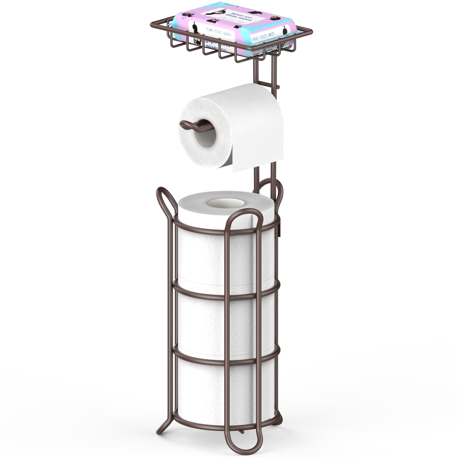 stusgo Inserted Tube Upgraded Toilet Paper Holder Free Standing, Paper ...