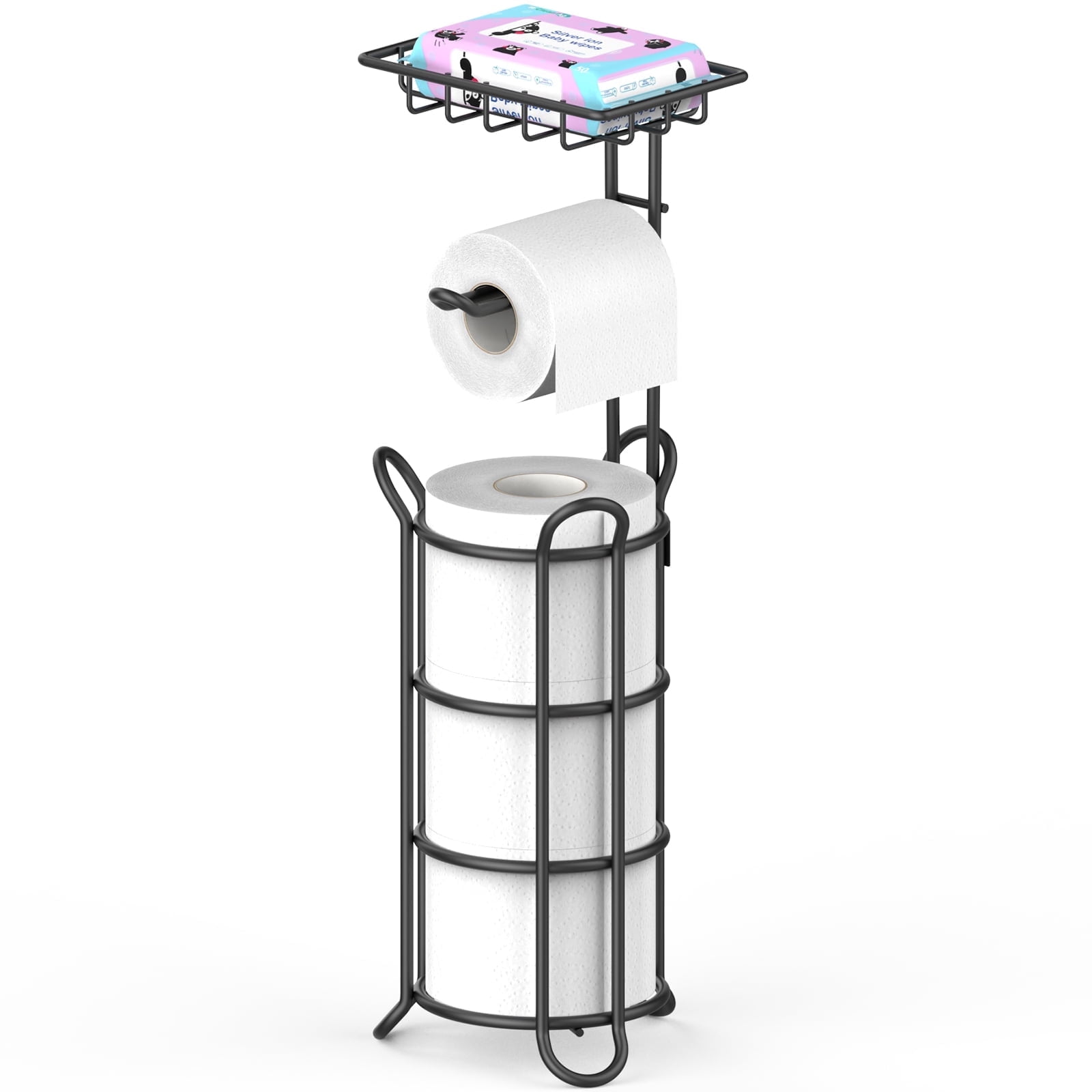 stusgo Inserted Tube Upgraded Toilet Paper Holder Free Standing, Stable ...