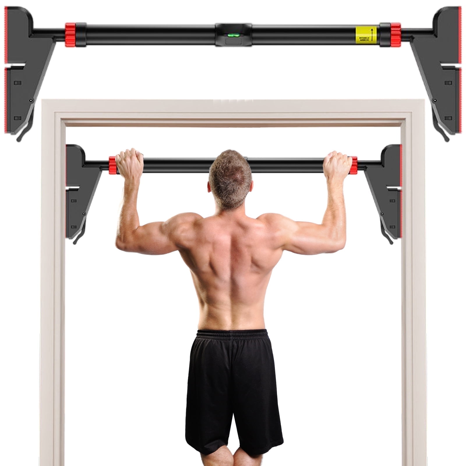 stusgo Pull Up Bar for Doorway, No Screws Chin Up Bar, Adjustable 76-95cm, 250kg Capacity ...