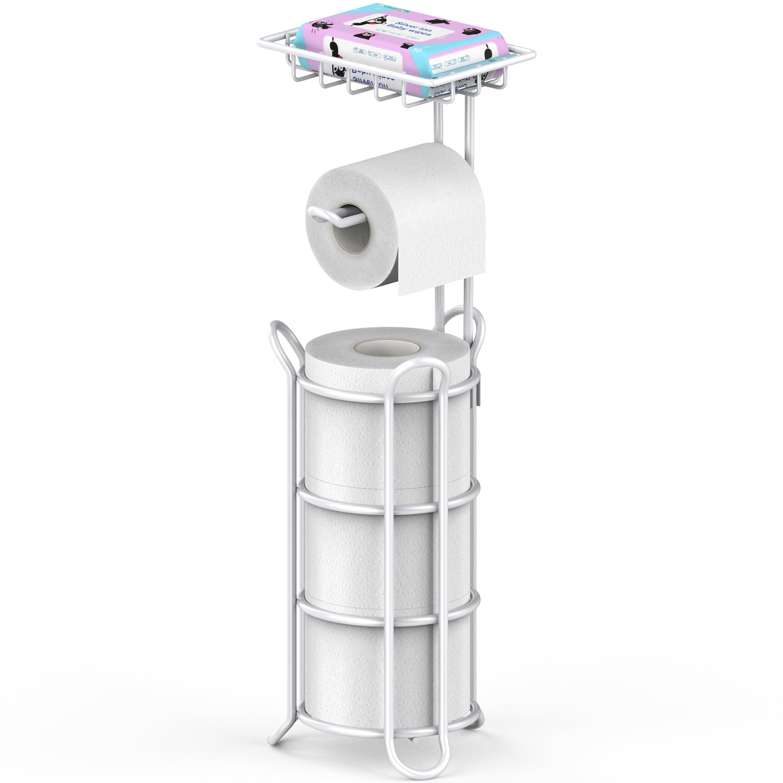 stusgo Upgraded Toilet Paper Holder Free Standing, Portable Stainless ...