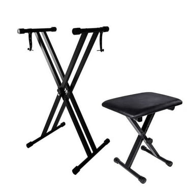 Likegreen Adjustable Single-X-Style Keyboard Stand with Locking Straps ...
