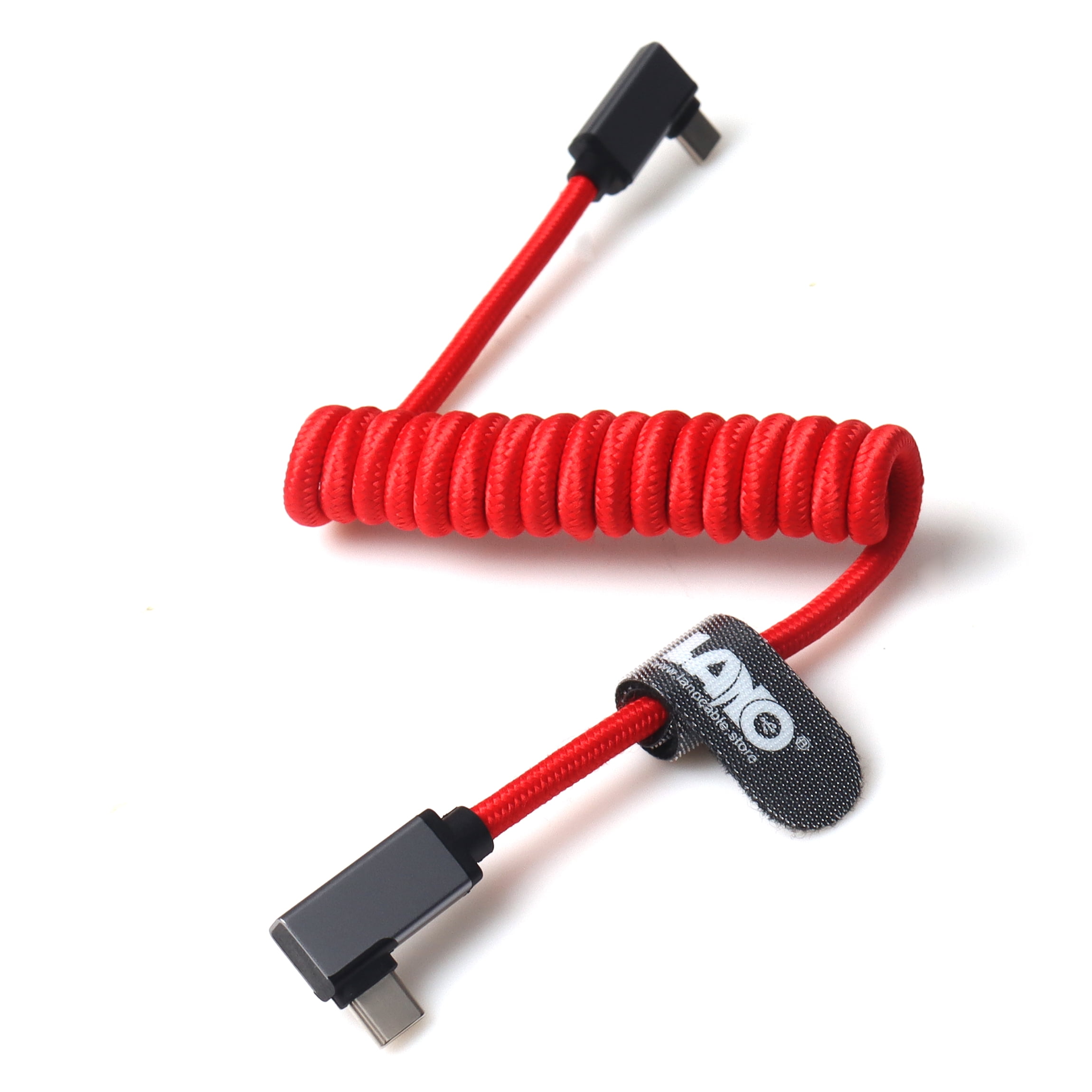 style Type C double elbow metal head,nylon spring data cable,60W fast ...