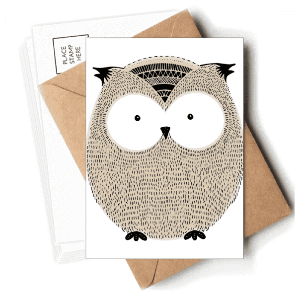 style chubby owl Postcards Envelopes Blank Note Cards Mailing - Walmart.com