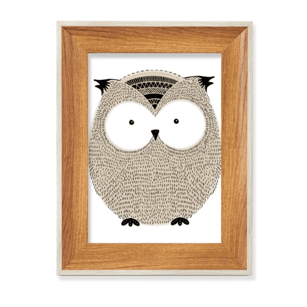 style chubby owl desktop wooden photo frame display picture art ...