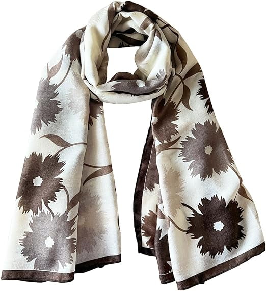 stylesilove Women Two-Tone Daisy Print Lightweight Scarf Lovely Flower ...