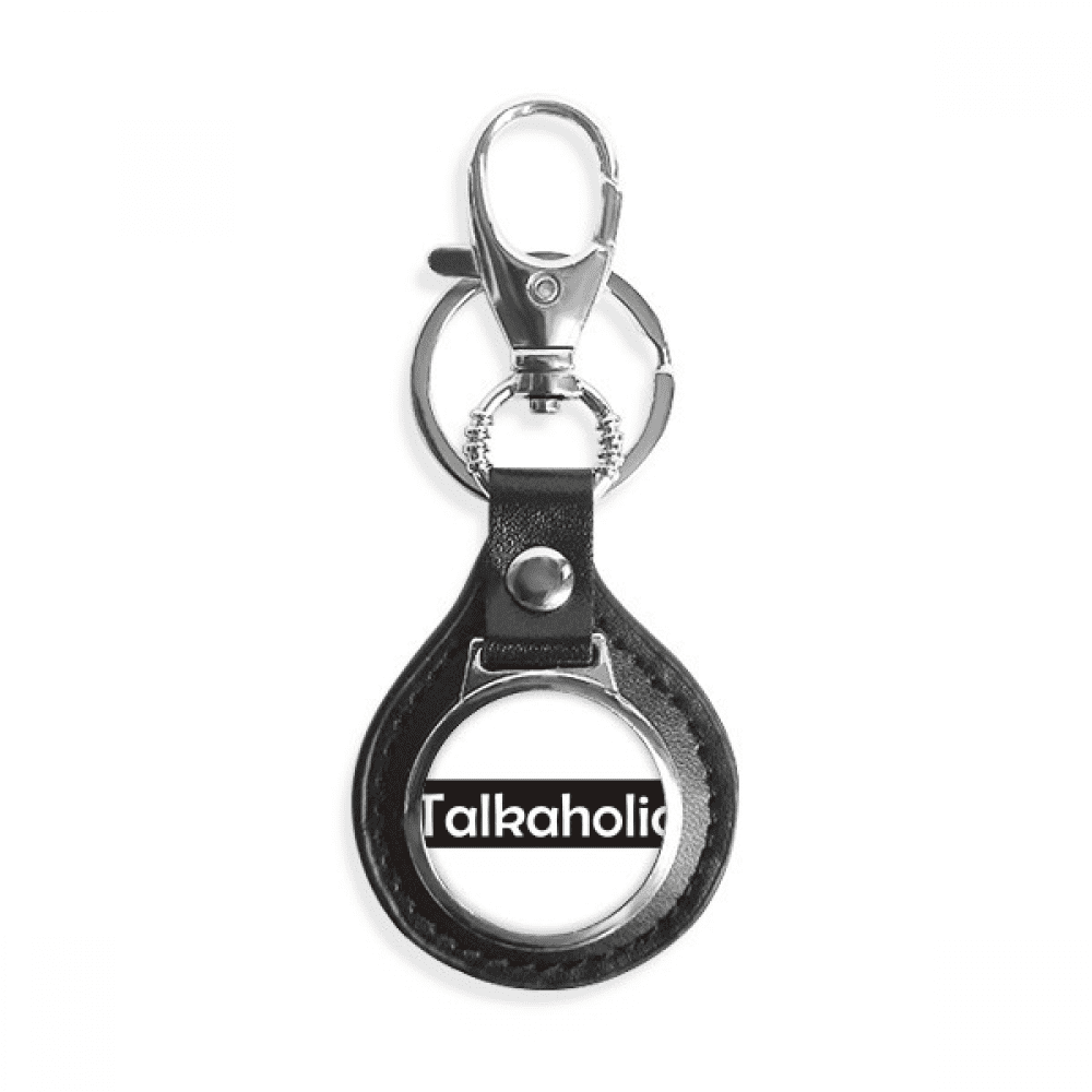 stylish word talkaholic key link chain keyholder finder hook metal ...