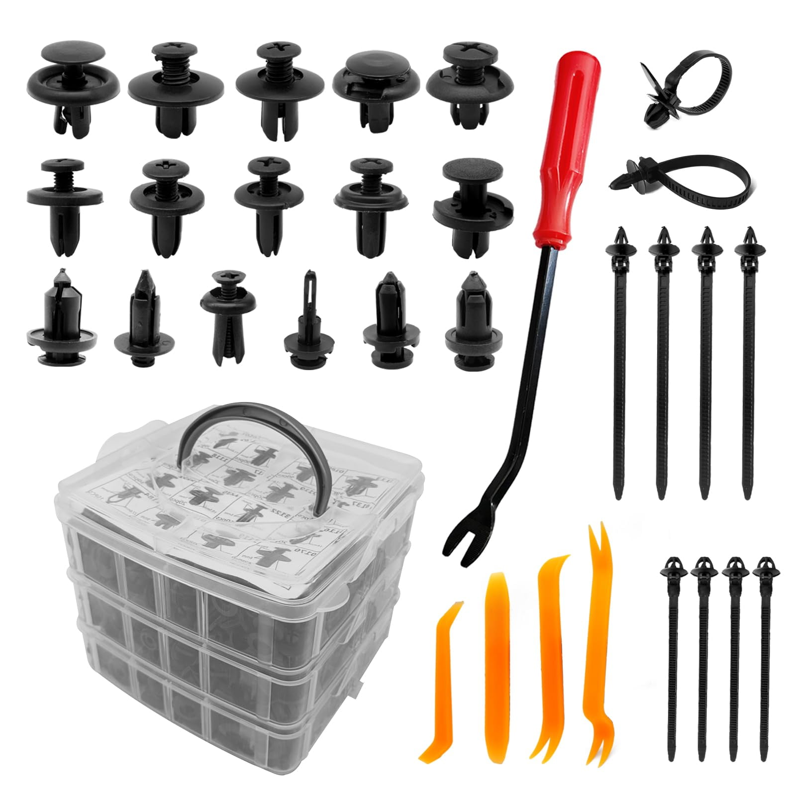 stymart 635Pcs Car Push KEF16 Retainer Clips & Auto Fasteners Assortmen ...