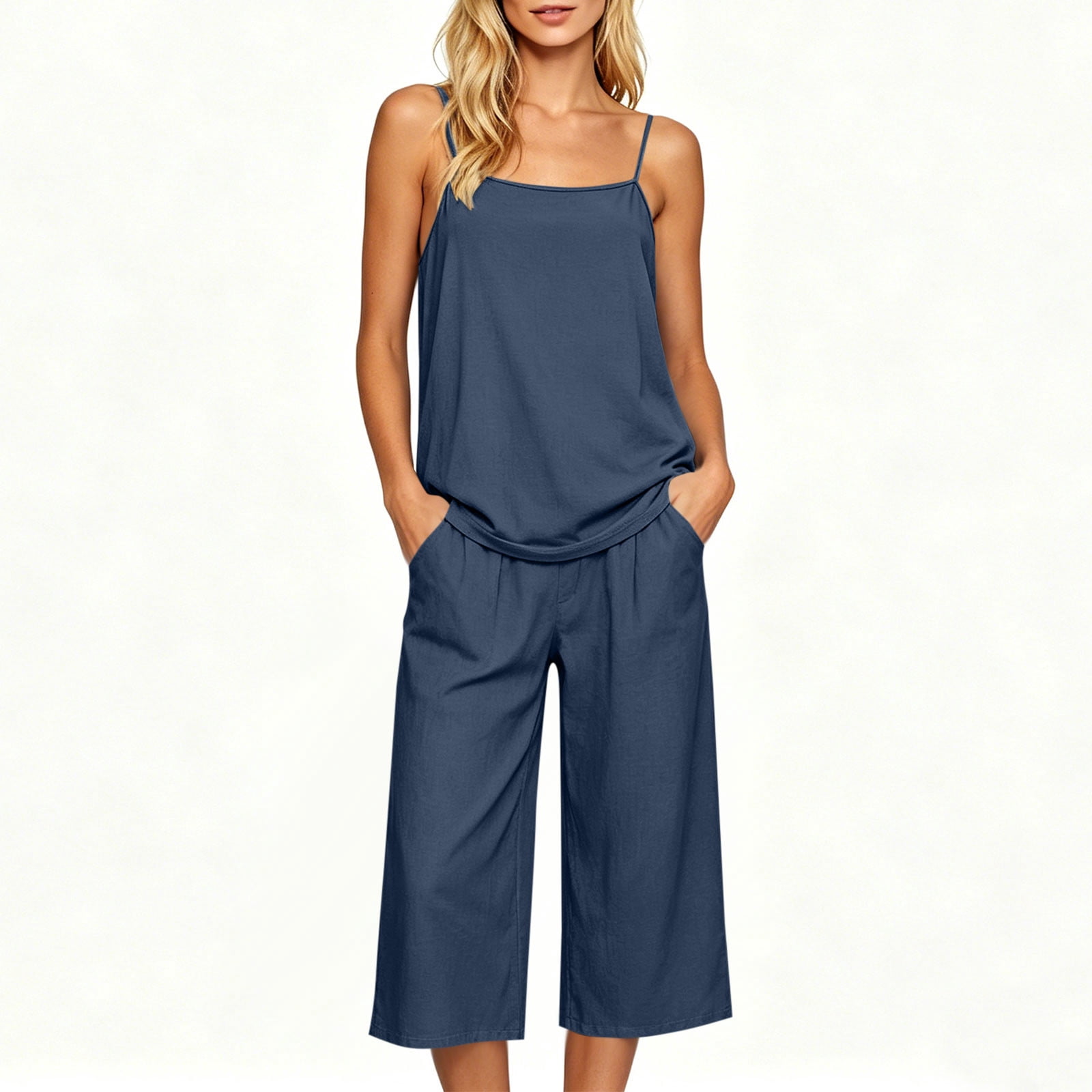 successthop Capri Outfits for Women 2 Piece Matching Summer Lounge Sets ...