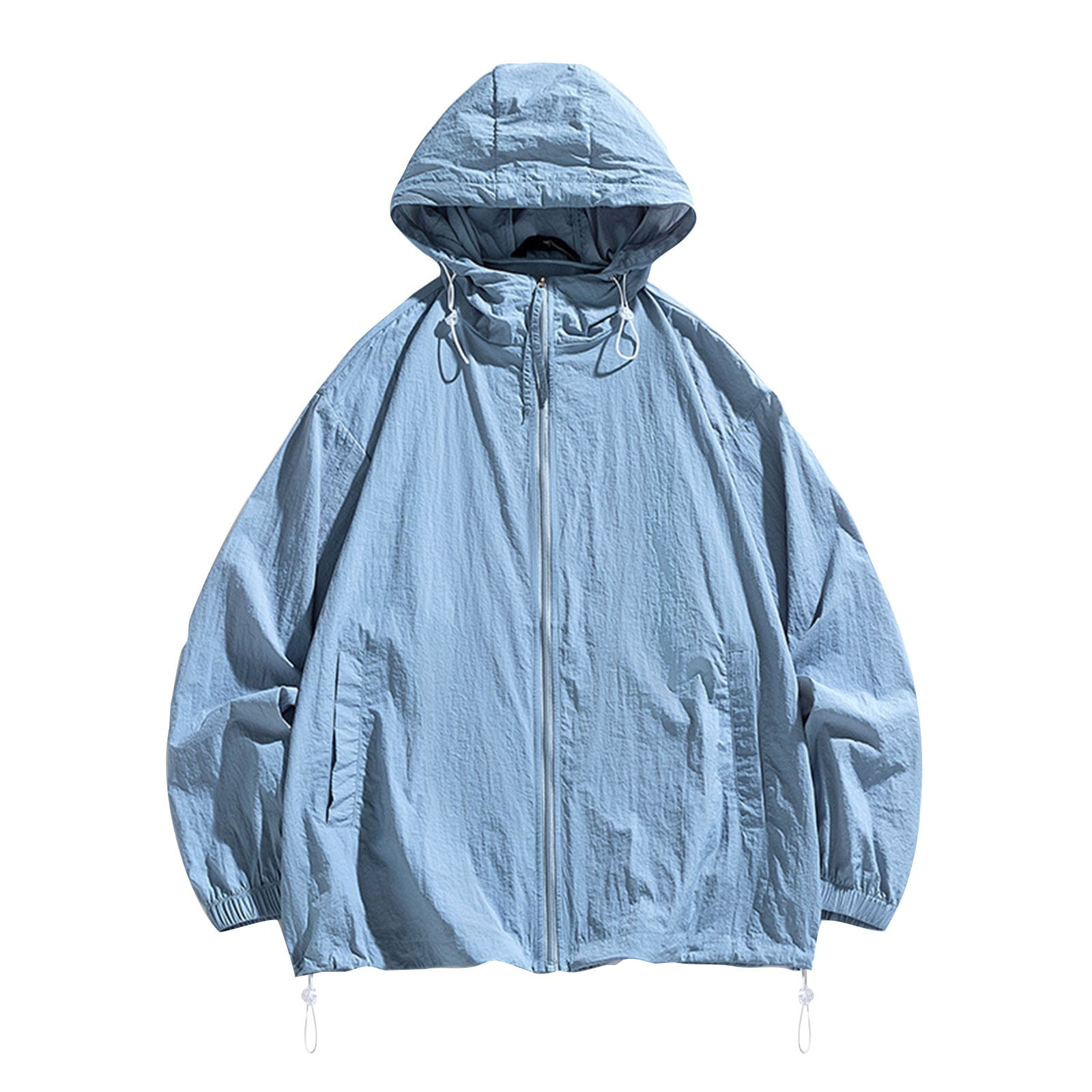 successthop Sun Hoodie Men Sun Protection Running Plus Size Zip Long ...