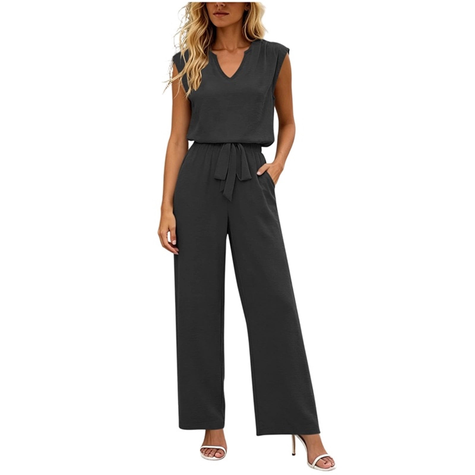 successthop Work Outfits for Women 2 Piece Sets Summer Outfits Tie Knot ...